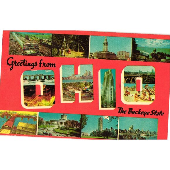 dp Press Inc. | Office | Vintage 975 Greetings From Ohio Postcard ...